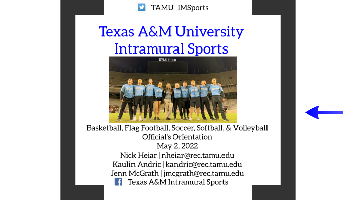 Spring 22 - All Sports Orientation by TAMU Intramural Sports on Prezi