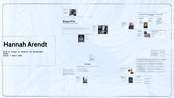 Exploring the Philosophy of Hannah Arendt by Nova de Zinger on Prezi