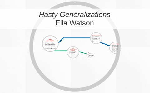 Hasty generalization is an informal fallacy of faulty genera by Ella ...