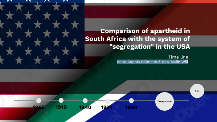 Comparison of apartheid in South Africa with the system of "segregation ...