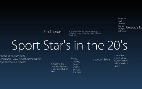 Sport Stars in the 20's by nathan tesch on Prezi