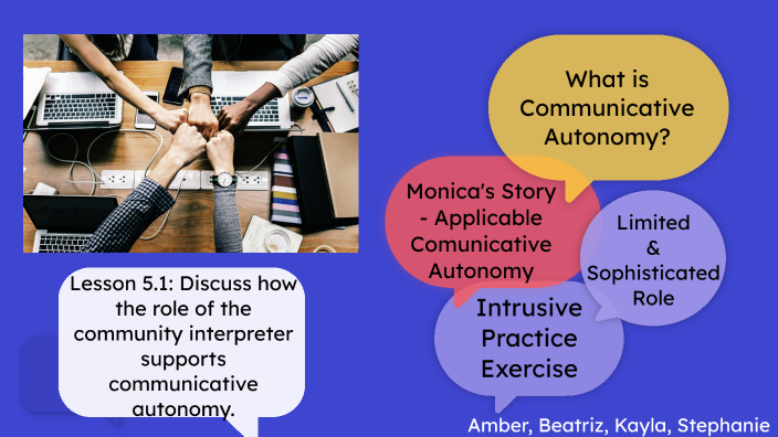 Lesson 5.1: Discuss how the role of the community interpreter supports ...