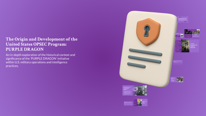 The Origin and Development of the United States OPSEC Program: PURPLE ...