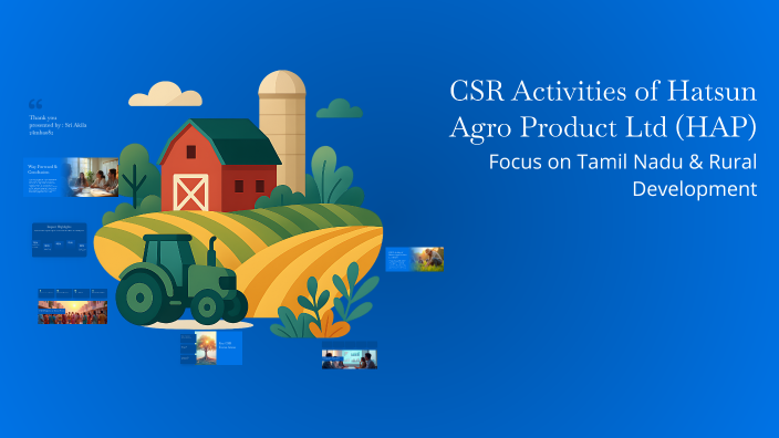 CSR Activities of Hatsun Agro Product Ltd (HAP) by SRI AKILA R 2024 ...