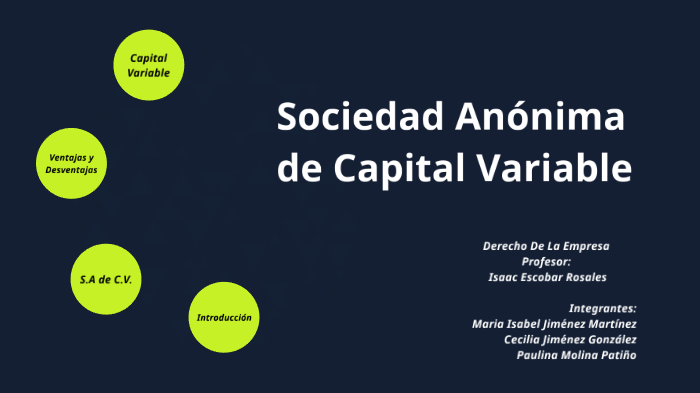 Sociedad Anónima de Capital Variable by Paulina Quintero on Prezi