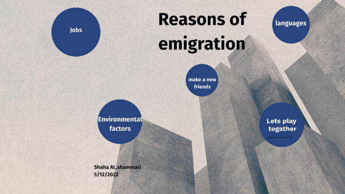 Reasons of emigration by Shaha alshammari on Prezi