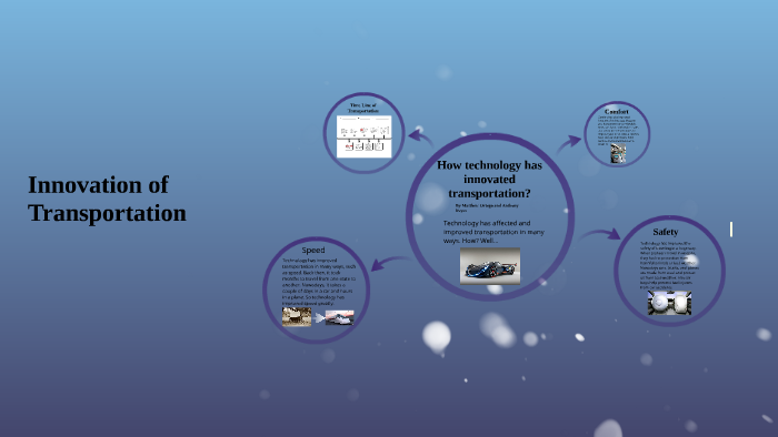 How technology has innovated transportation? by Matthew Ortega