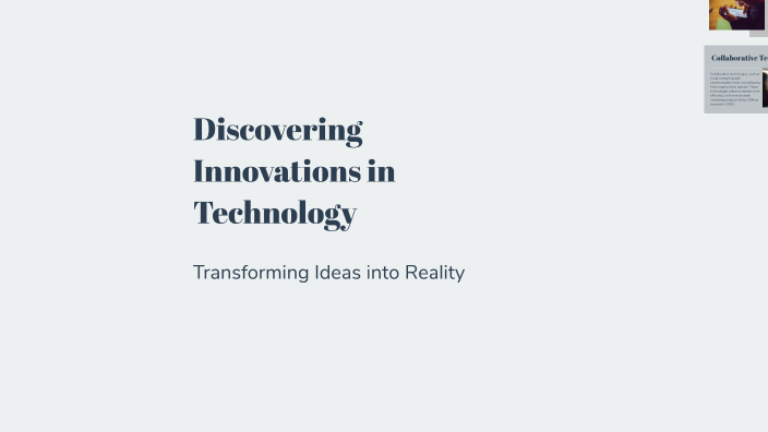 Discovering Innovations in Technology by Al - Kautsar on Prezi