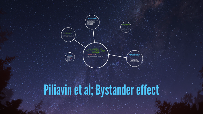 Piliavin et al; Bystander effect by Bri McLean