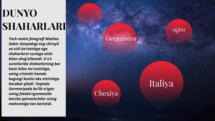 DUNYO SHAHARLARI by Iroda Shokirova on Prezi