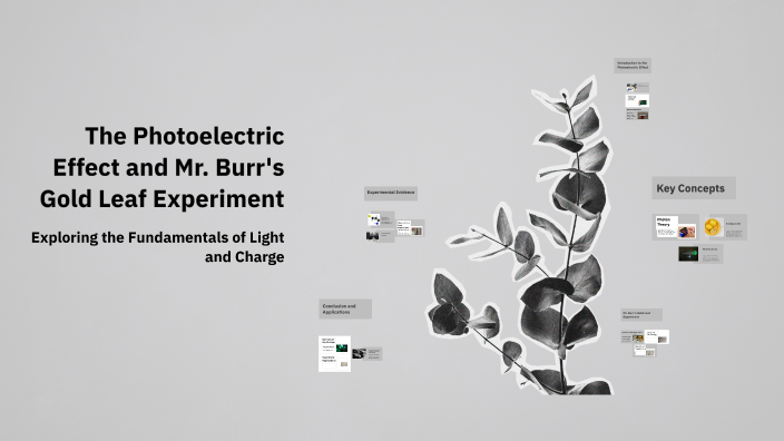 The Photoelectric Effect and Mr. Burr's Gold Leaf Experiment by shahin ...