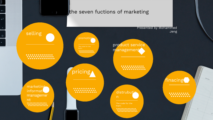seven functions of marketing by Mohammed jeng on Prezi
