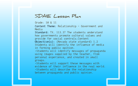 Government & Media - SDAIE Lesson Plan by Victor Menez on Prezi