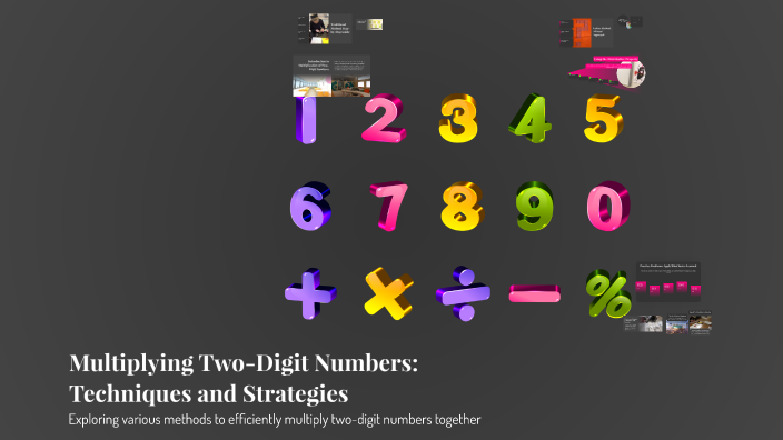 Multiplying Two-Digit Numbers: Techniques and Strategies by Dina hs on ...