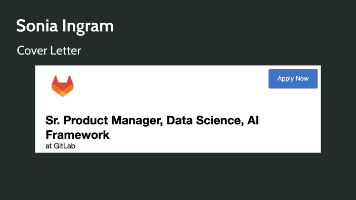 Cover Letter - Sonia Ingram by Sonia Leach on Prezi