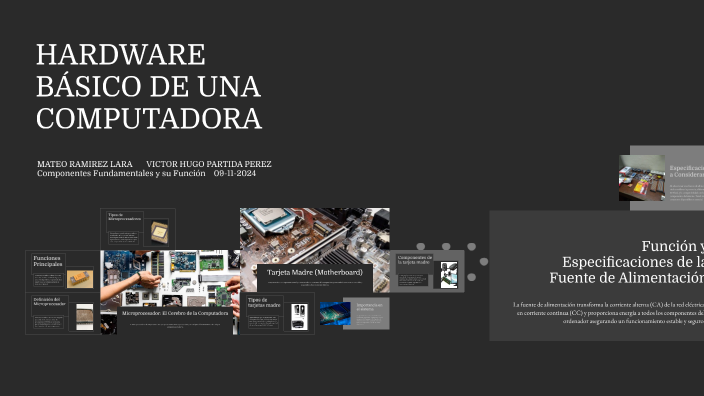 HARDWARE BÁSICO DE UNA COMPUTADORA by Mateo Ramirez Lara on Prezi