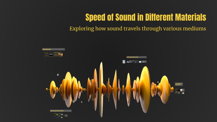 Speed of Sound in Different Materials by Deepak Kumar Singh on Prezi