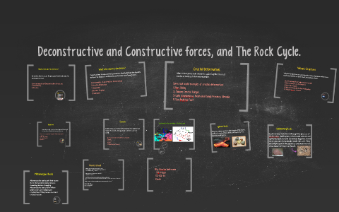 Deconstructive and Constructive forces, and The Rock Cycle. by amira ...