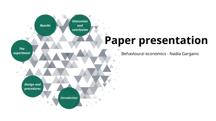 Paper presentation by Nadia Gargano on Prezi