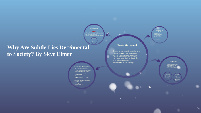Why Are Subtle Lies Detrimental to Society? by Skye Elmer on Prezi