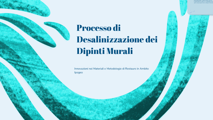 Processo di Desalinizzazione dei Dipinti Murali by Giulia Simonelli on ...