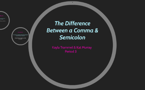 The Difference Between a Comma & Semicolon by Kayla & Kat Mtrammel on Prezi