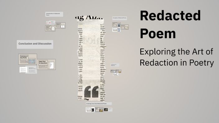 Redacted Poem by Chad Adrianne Joshua Corpuz on Prezi