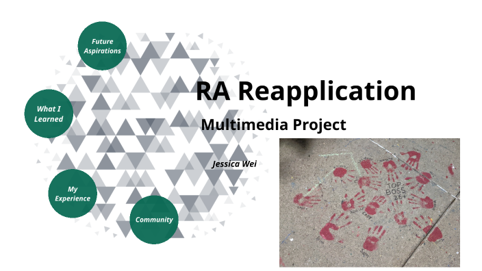 RA Reapplication 2023 Multimedia Project by Jessica Wei on Prezi