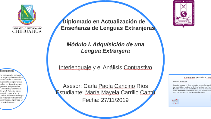 Interlenguaje y el Análisis Contrastivo by Mayela Carrillo