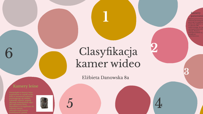 Video Camera Classification by Elzbieta Danovska on Prezi