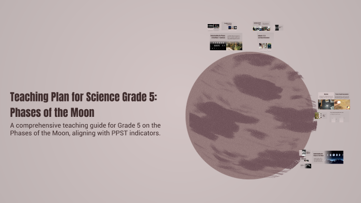 Teaching Plan for Science Grade 5: Phases of the Moon by Luningning ...