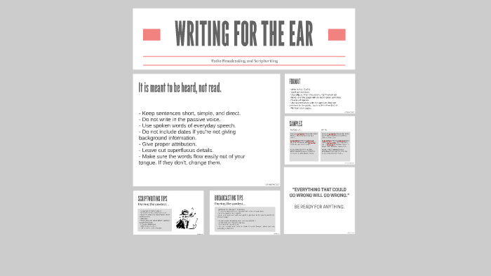 WRITING FOR THE EAR by Lebay Mora on Prezi