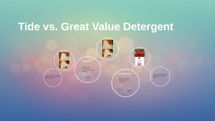 Tide vs. Great Value Detergent by on Prezi Tide vs. Great Value Detergent by on Prezi