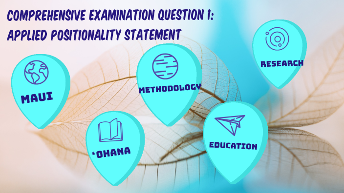 COMPREHESIVE EXAMINATION QUESTION 1 APPLIED/POSITIONALITY STATEMENT by ...