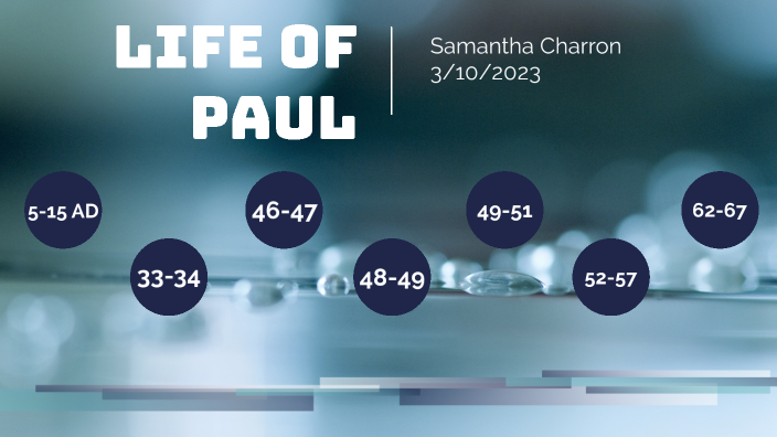 Life of Paul Timeline by Samantha Charron on Prezi
