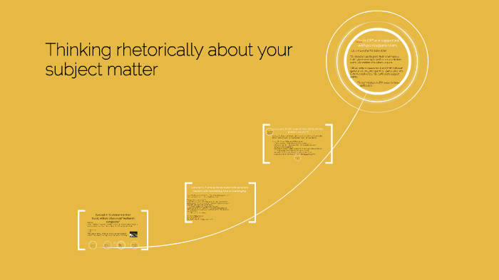 Thinking rhetorically about your subject matter by courtney lubs on Prezi
