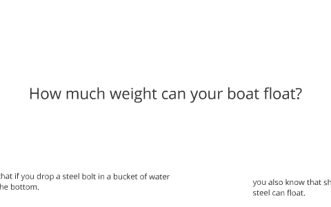 How much weight can your boat float? by Tyler Blair on Prezi