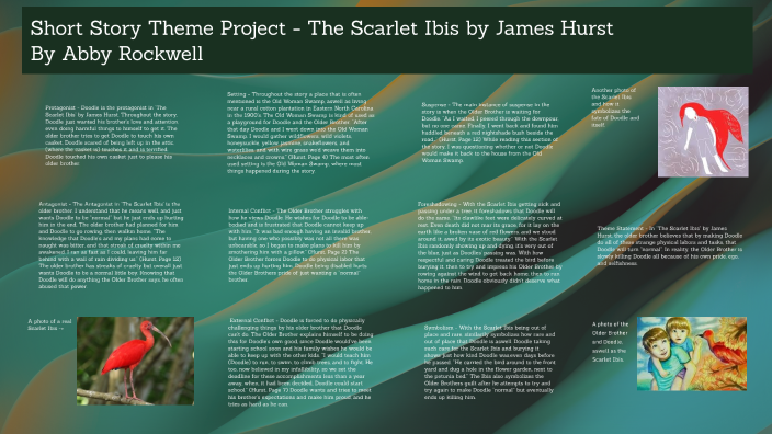 Short Story Theme Project - The Scarlet Ibis by James Hurst by ABIGAIL ...