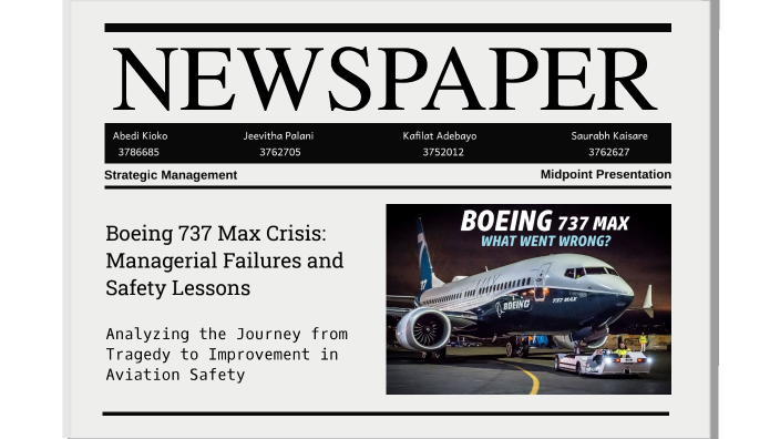 Boeing 737 Max Crisis: Managerial Failures and Safety Lessons by ...