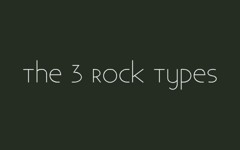 The 3 Rock Types by Brandon Beckwith on Prezi