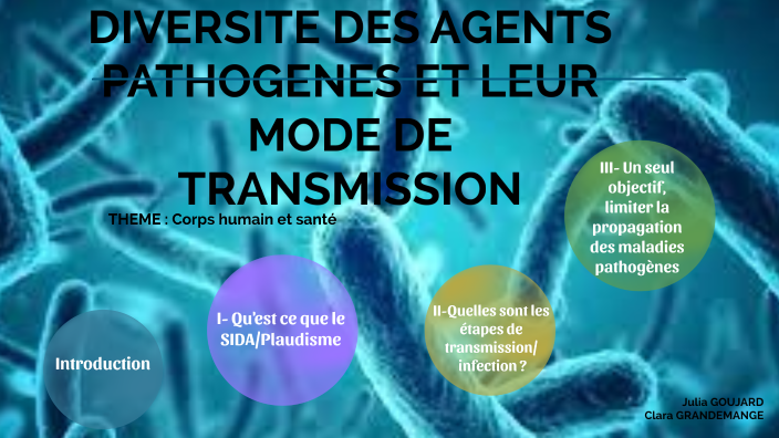 Diversité des agents pathogènes et leur mode de transmission by juju ...