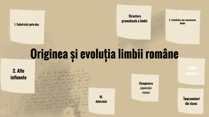 Originea și evoluția limbii române by Anda Pop on Prezi