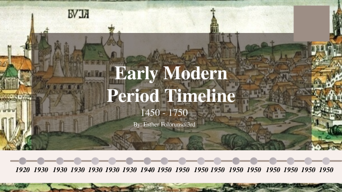 Early Modern Period Timeline by Esther Folorunso on Prezi