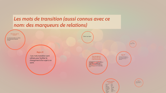 Les mots de transition by Valerie Crosier on Prezi