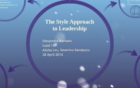 The Style Approach to Leadership by Alexandra Barbato on Prezi