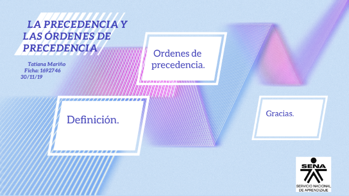 LA PRECEDENCIA Y LAS ÓRDENES DE PRESEDENCIA by tatiana mariño rodriguez ...