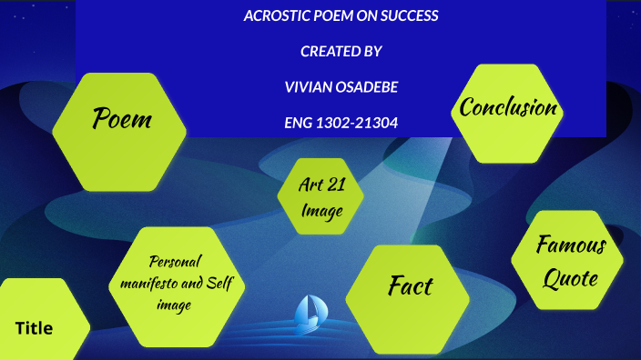 ACROSTIC POEM ON SUCCESS CREATED BY VIVIAN OSADEBE by Vivian Omenogo on ...