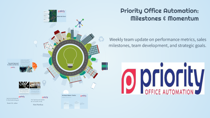 Priority Office Automation: Milestones & Momentum by Eric Fusilier on Prezi