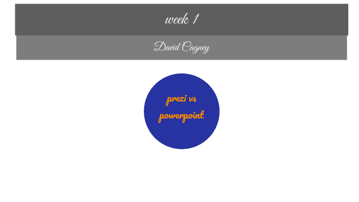 week 1 by david Cagney on Prezi