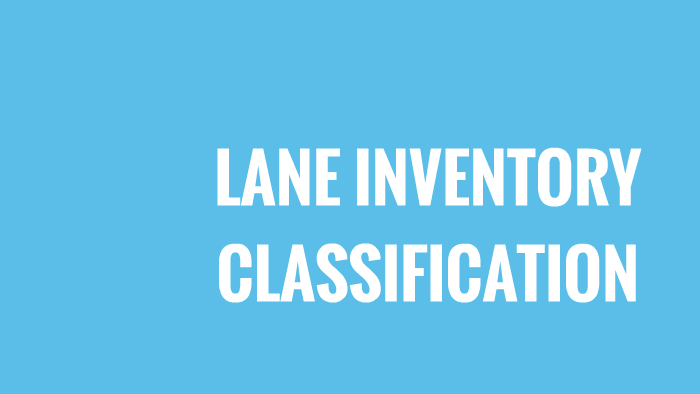 Lane Inventory Classification by Leonardo Mosquera